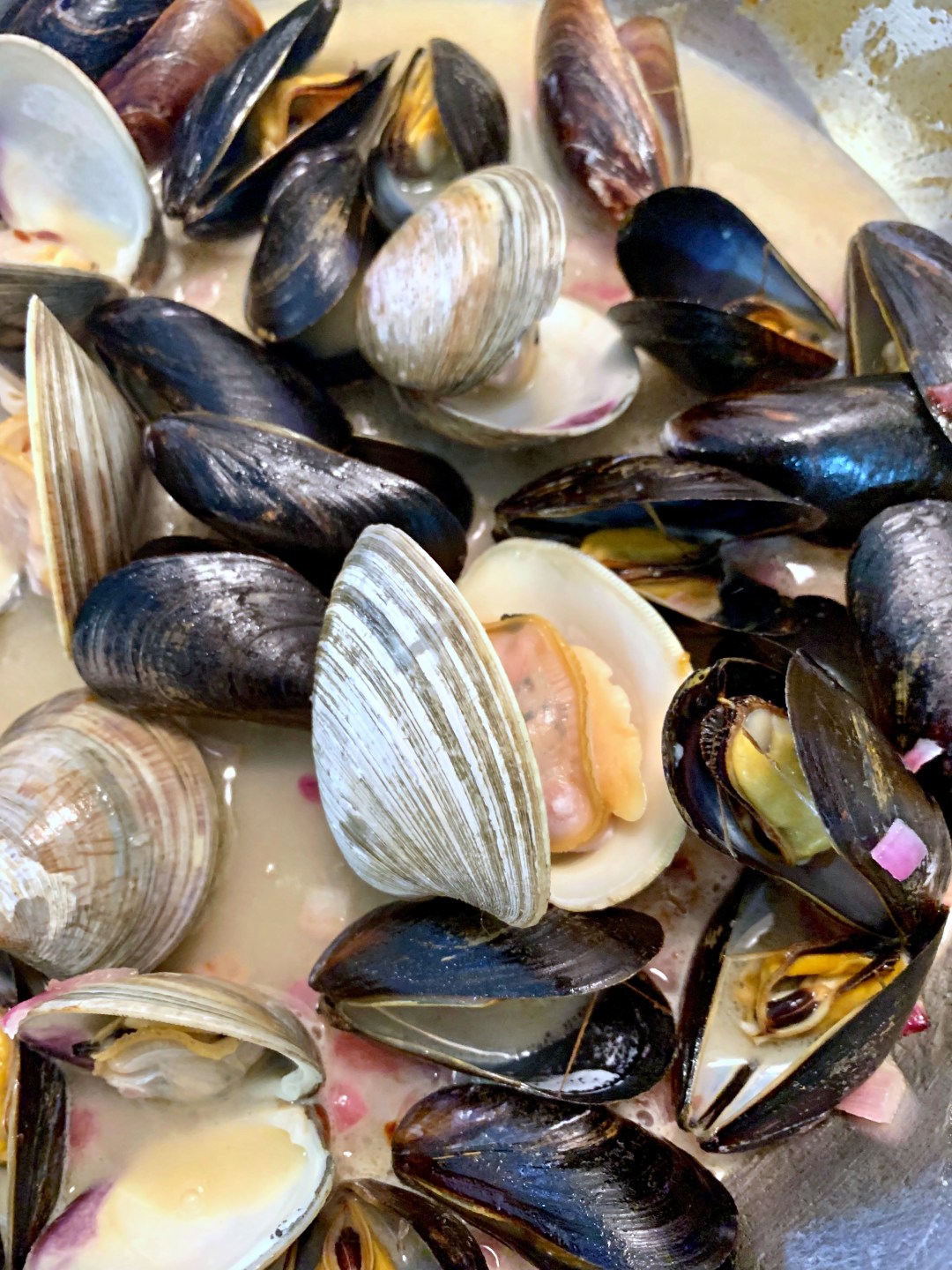 Mussels and Clams in a Garlic Butter White Wine Sauce – The Cooking Cactus